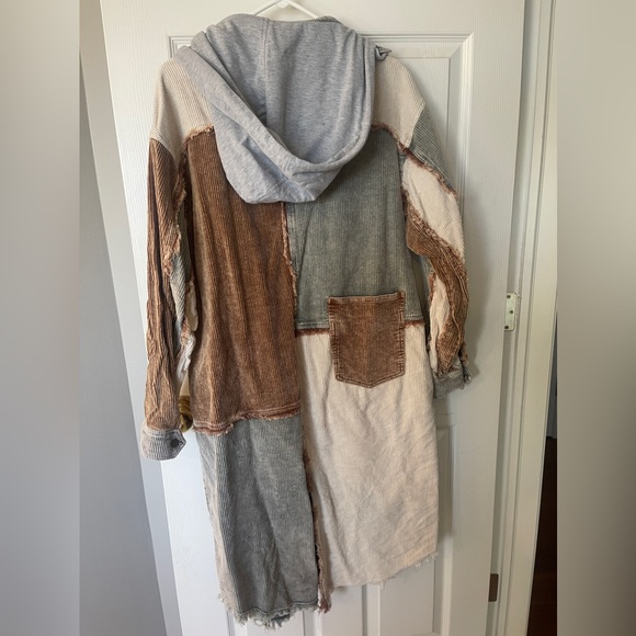 Oli & Hali | Jackets & Coats | Long Patchwork Corduroy Shacketsize ...